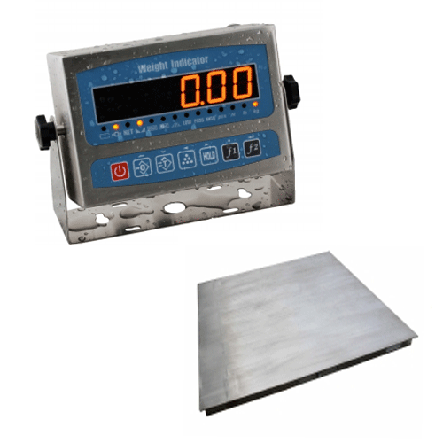 Stainless Steel Waterproof Platform Scales + IP66 Stainless Steel Indicator - Scales and Balances