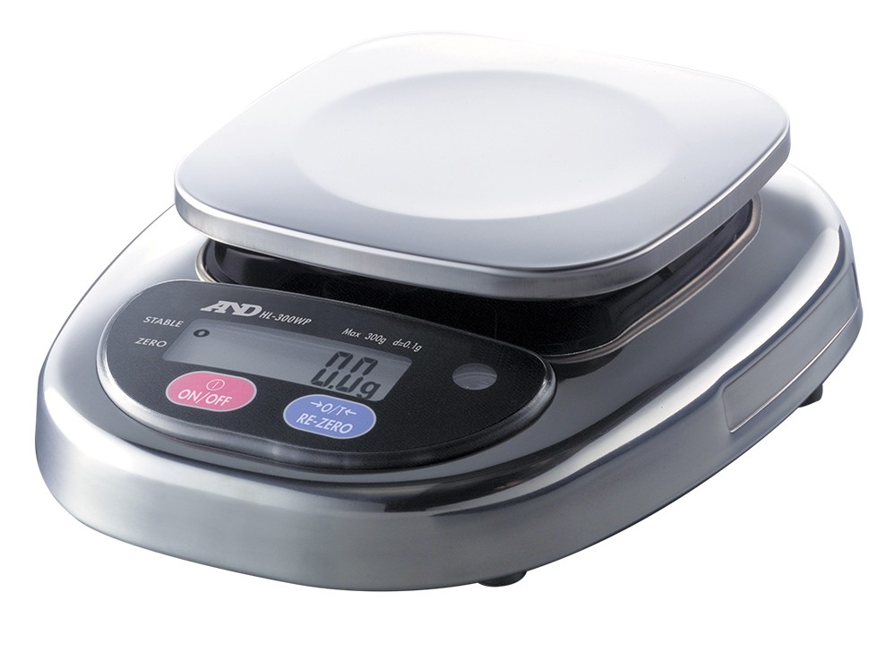 A&D HL-3000WP 3000 x 1g IP65 Rated Waterproof Bench Scale - Scales and ...