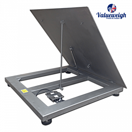 VWS-LT Surface Mounted Stainless Floor Scales + Gas Lift Top Plate ...